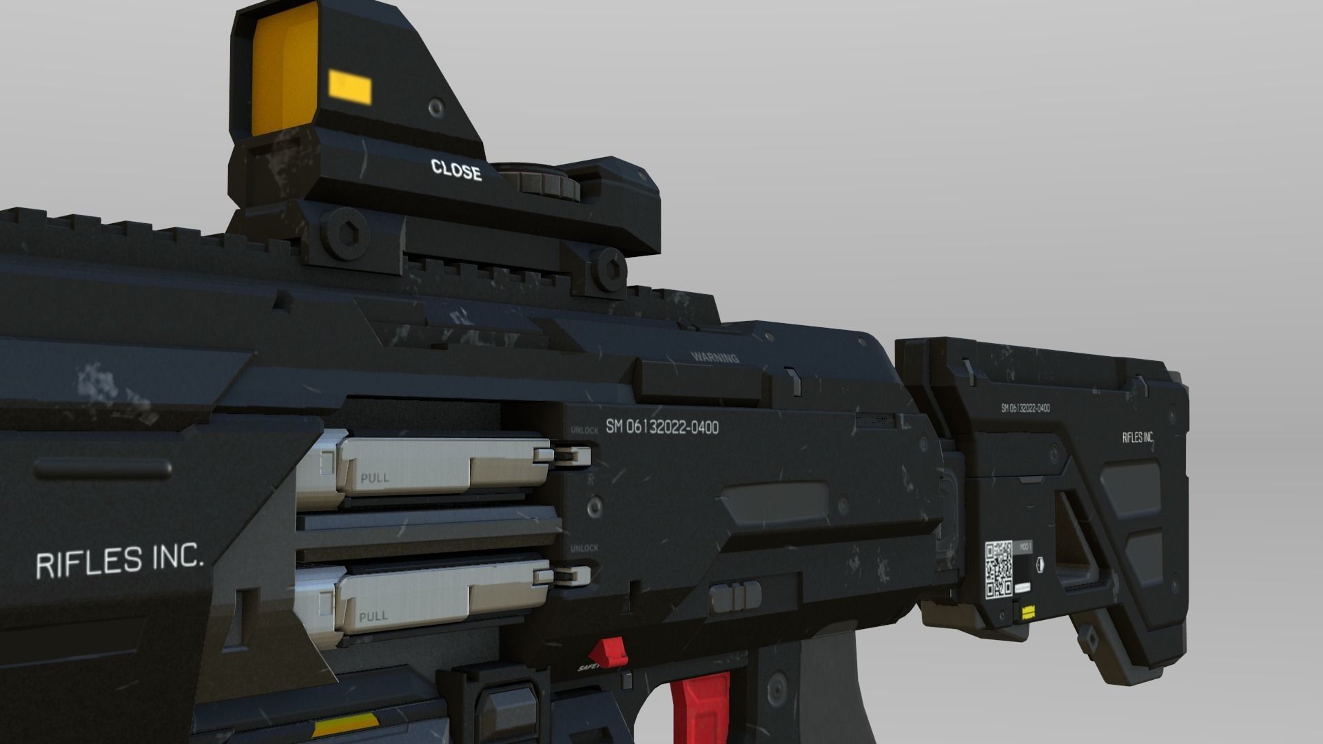 3D model Assault Rifle Concept VR / AR / low-poly | CGTrader