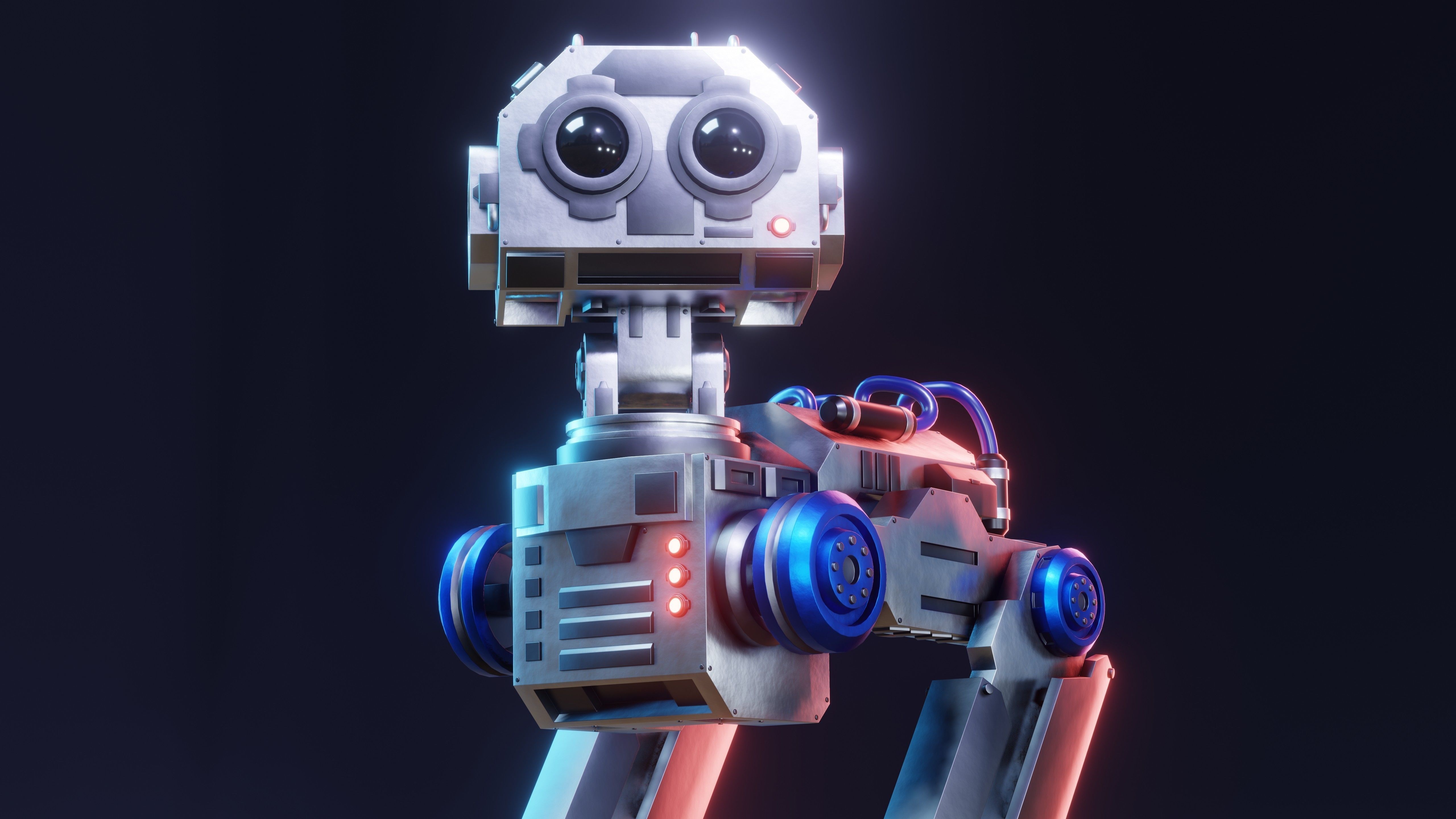Sci-Fi Mech Robot - Rigged - Blender Eevee 3D model animated rigged ...