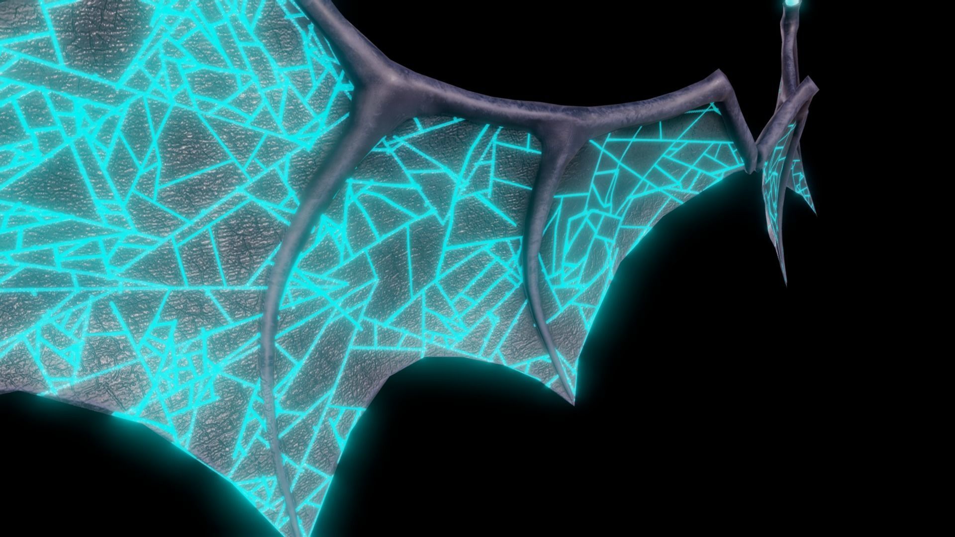 3D model Demon Cyber Wings and Tail Low-Poly VR / AR / low-poly | CGTrader