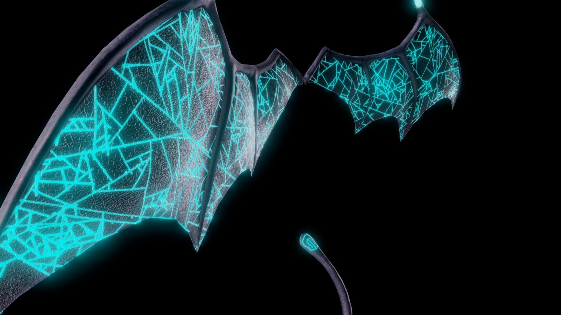 3D model Demon Cyber Wings and Tail Low-Poly VR / AR / low-poly | CGTrader