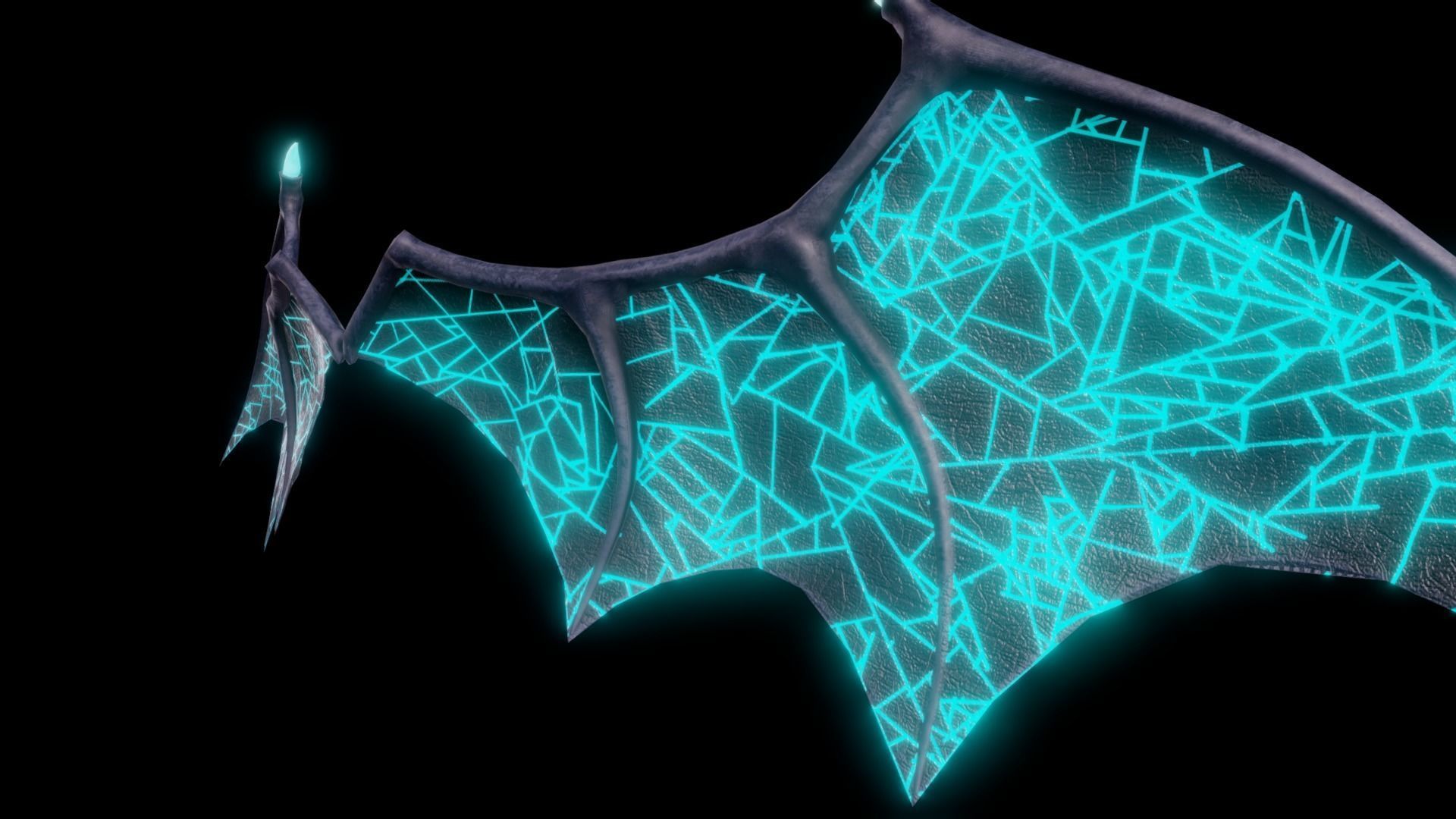 3D model Demon Cyber Wings and Tail Low-Poly VR / AR / low-poly | CGTrader