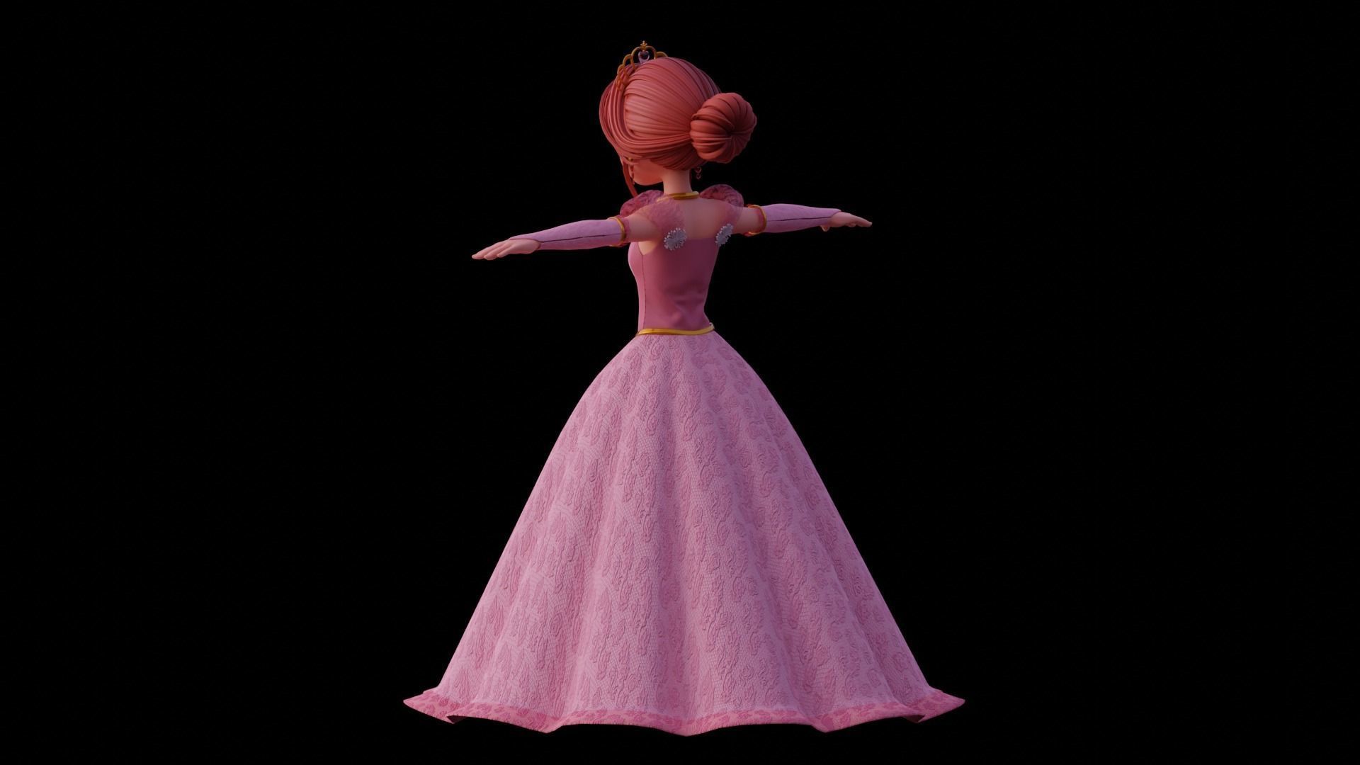 Disney Style Princess - Fully Rigged 3D model rigged | CGTrader