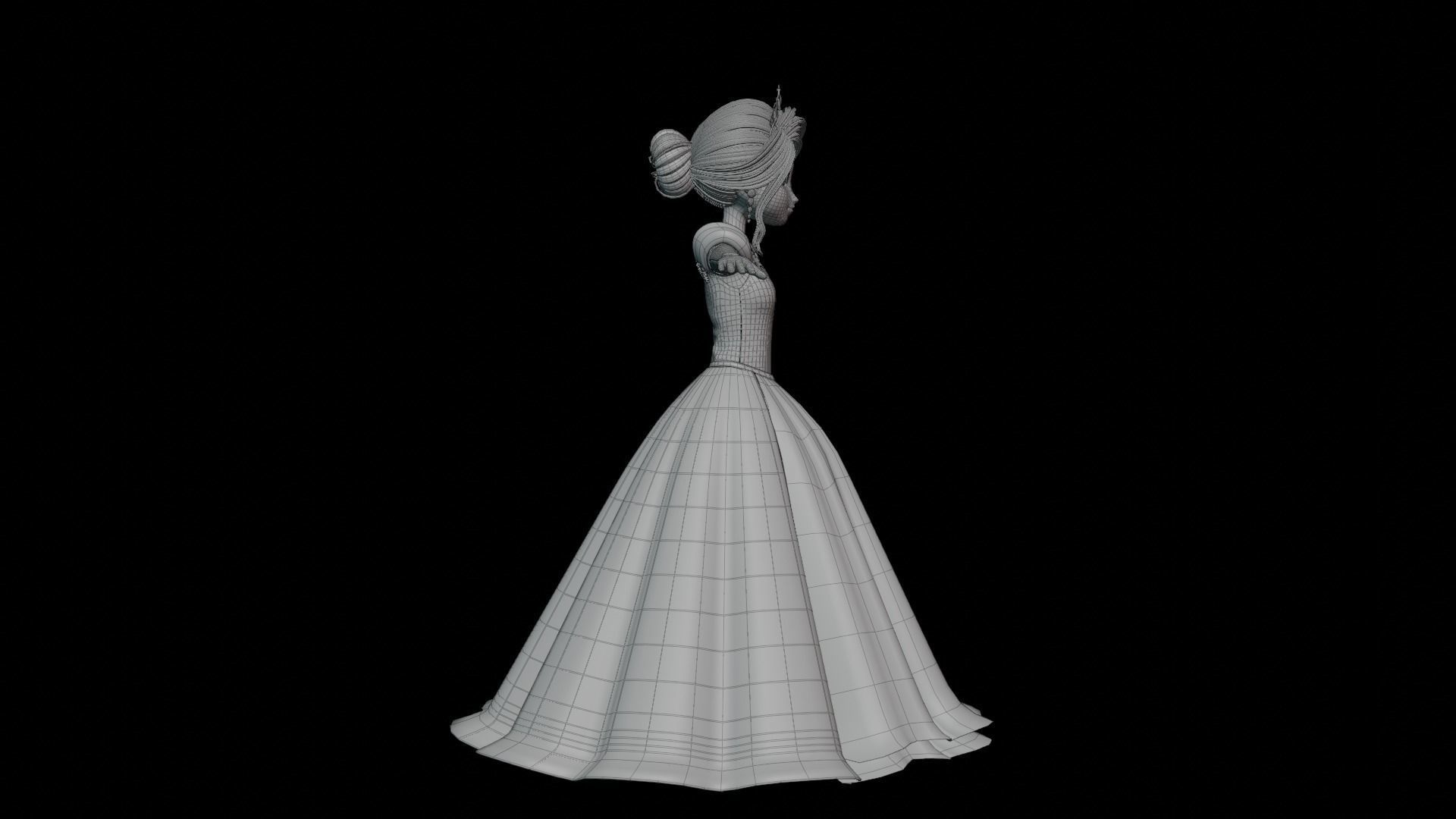 Disney Style Princess - Fully Rigged 3D model rigged | CGTrader