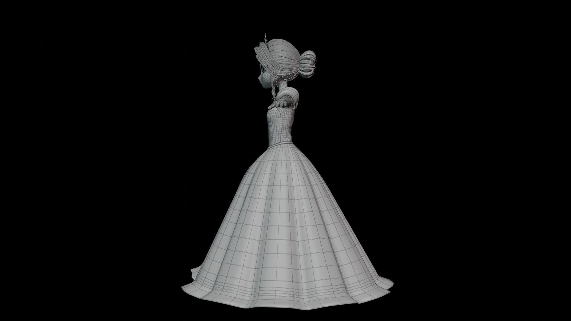 Disney Style Princess - Fully Rigged 3D model rigged | CGTrader