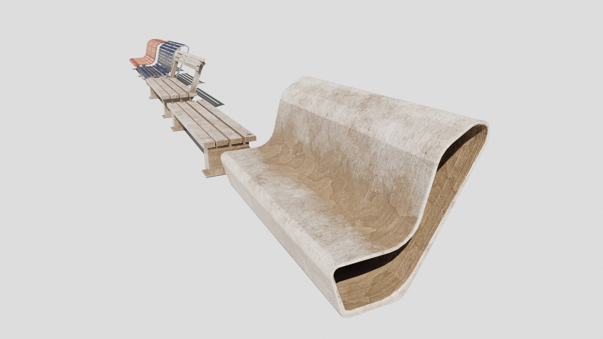 3D model a collection of road side advertisement boards with 4k ...