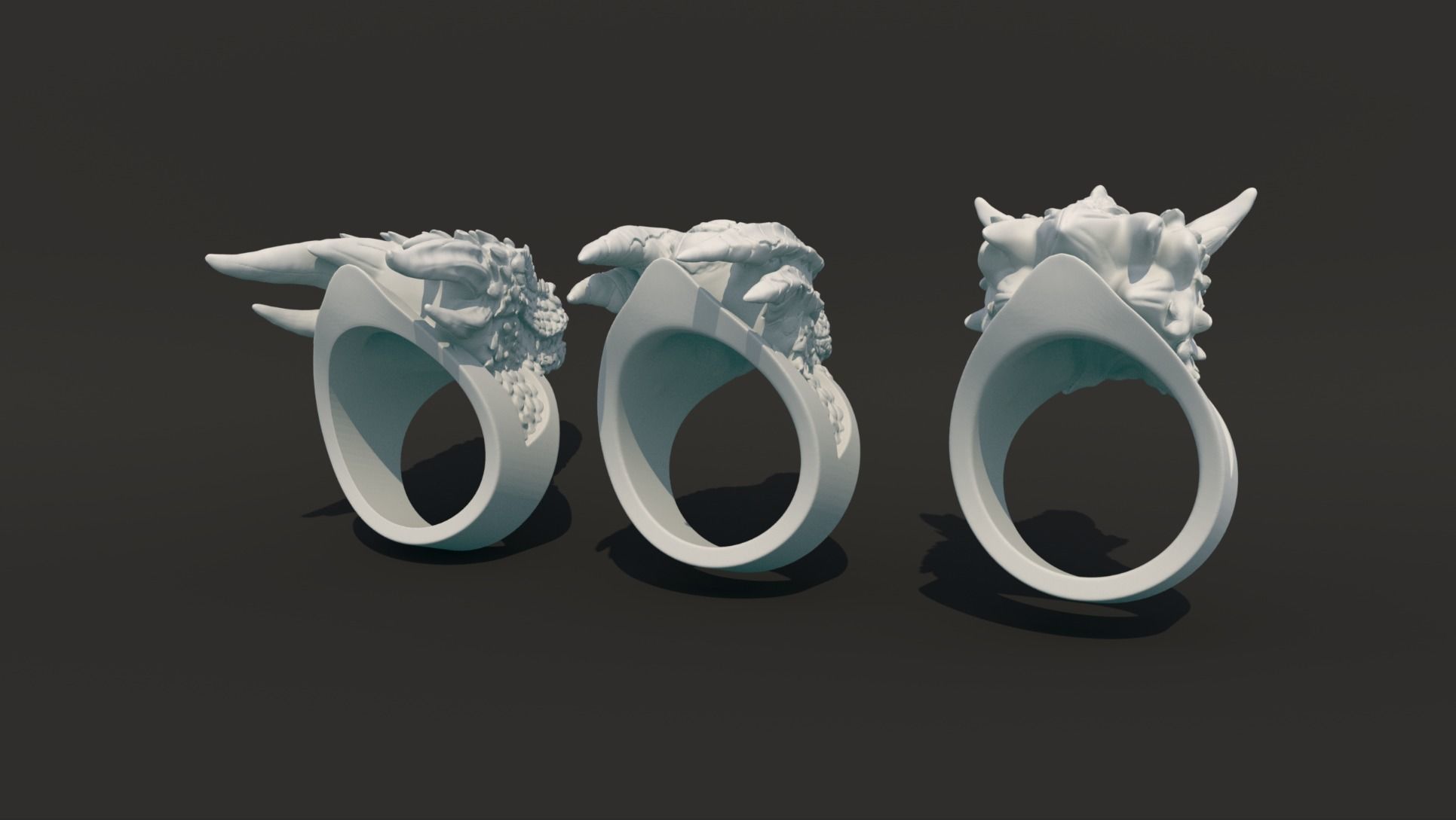 Ring House of the dragon syrax caraxes drogon 3D model 3D printable ...