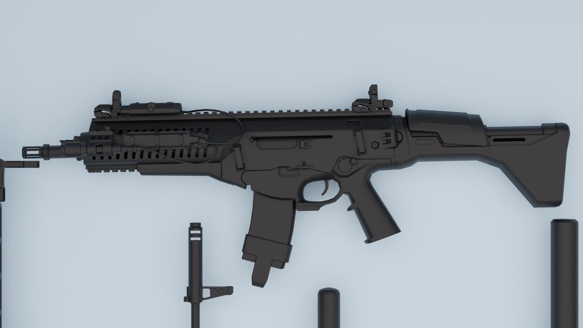 3D Gun Kitbash Game Ready Vol 02 3D model | CGTrader