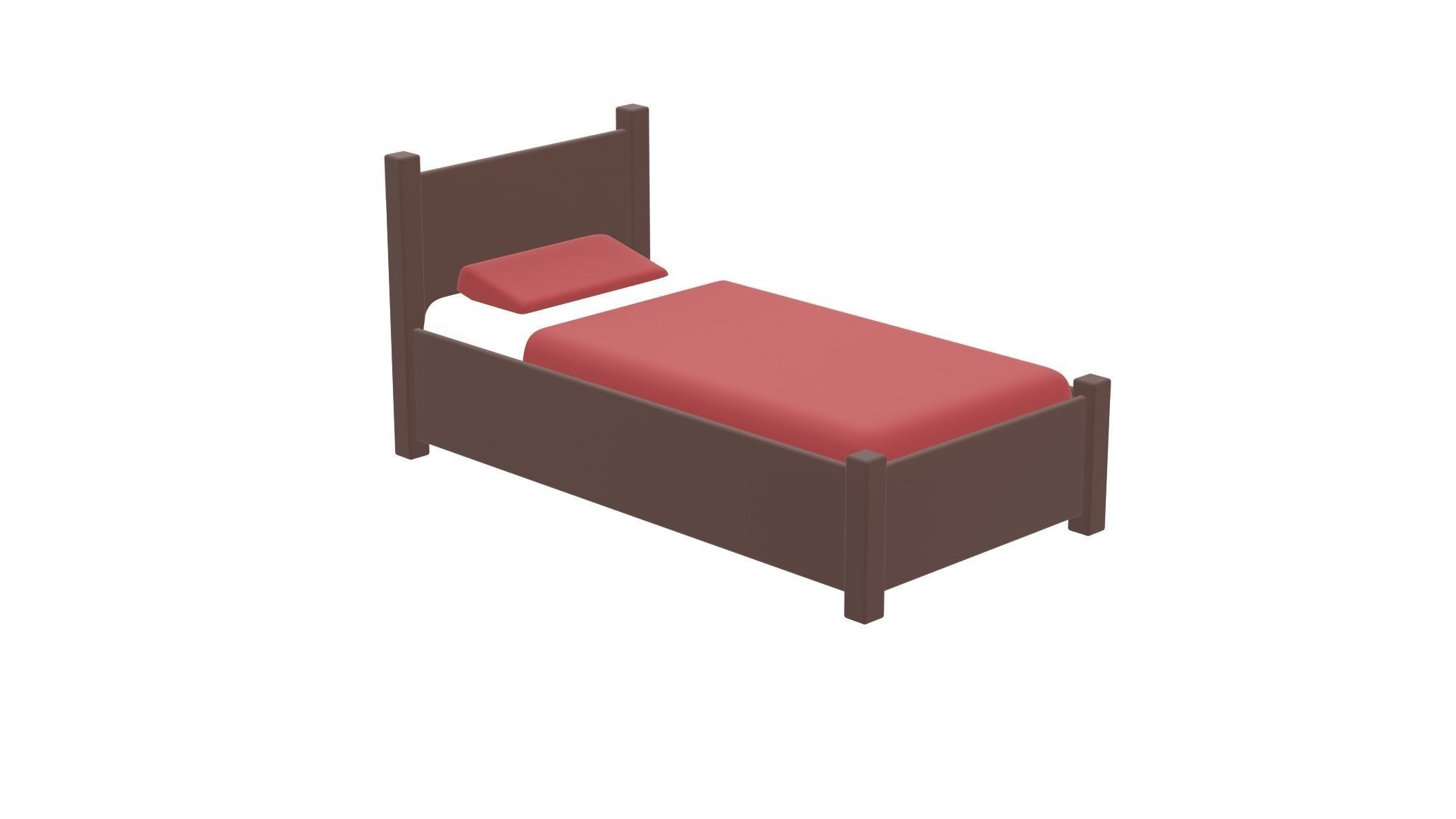 Bed bedstead doss kip free 3D model | CGTrader