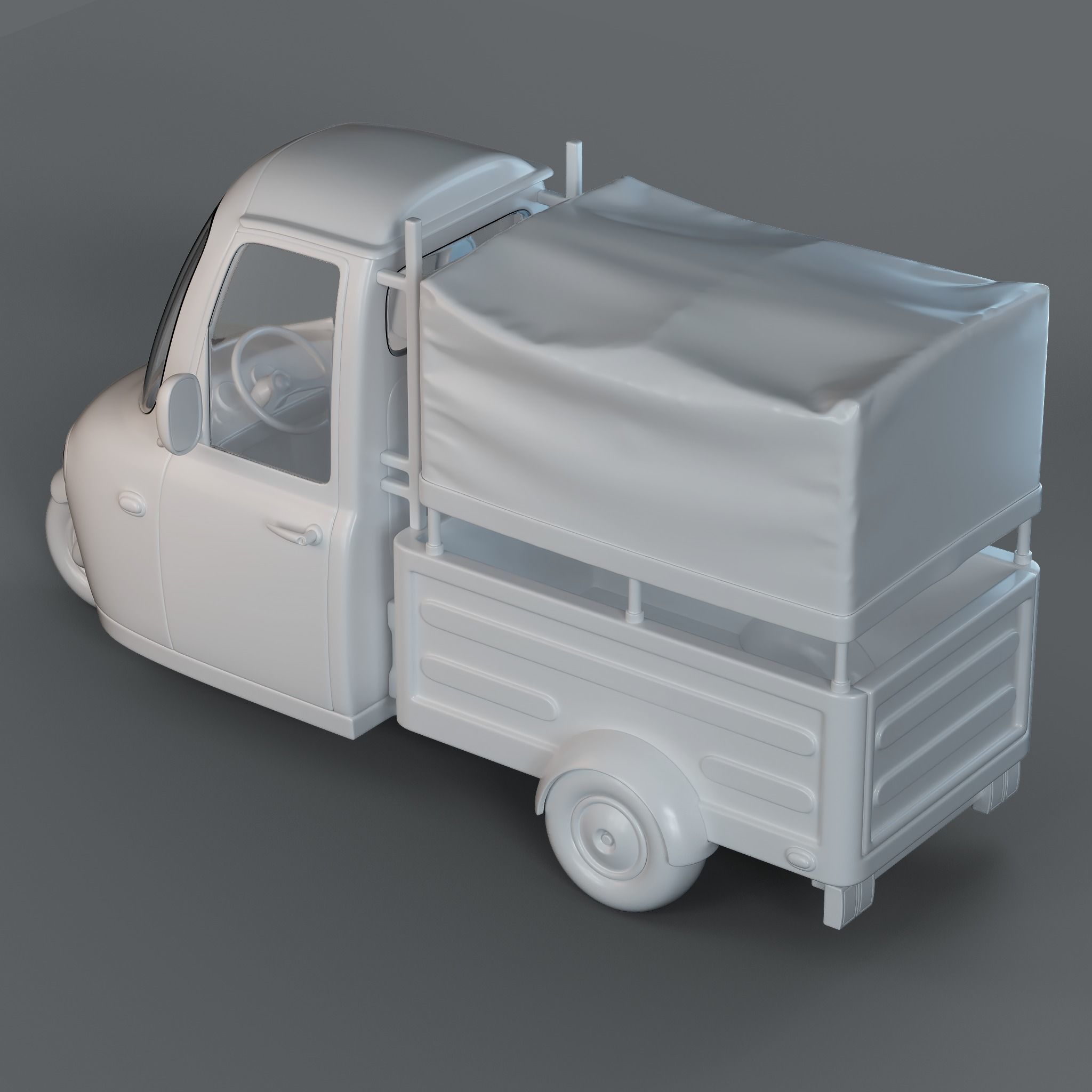 Cartoon Three Wheeler 3D model | CGTrader