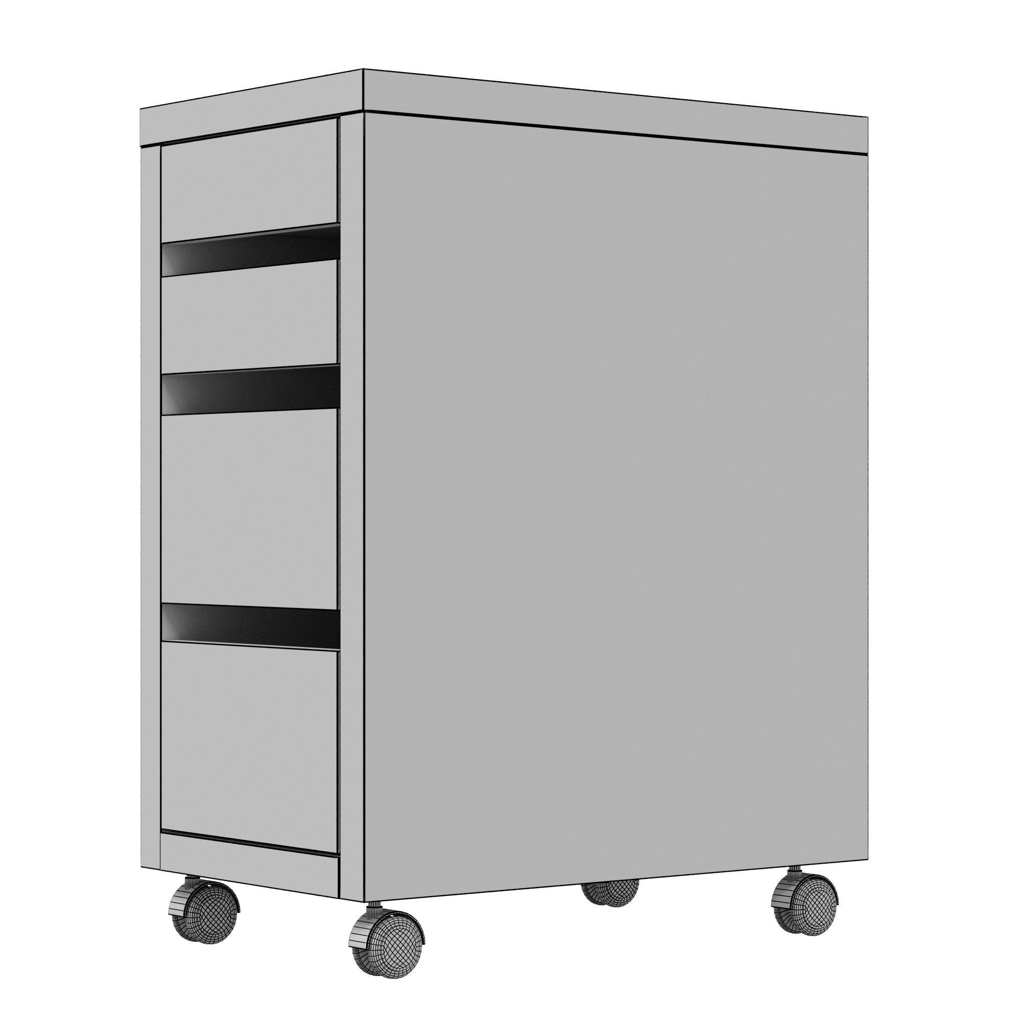 IKEA MICKE MICKE Cabinet with drawers on wheels 3D model | CGTrader