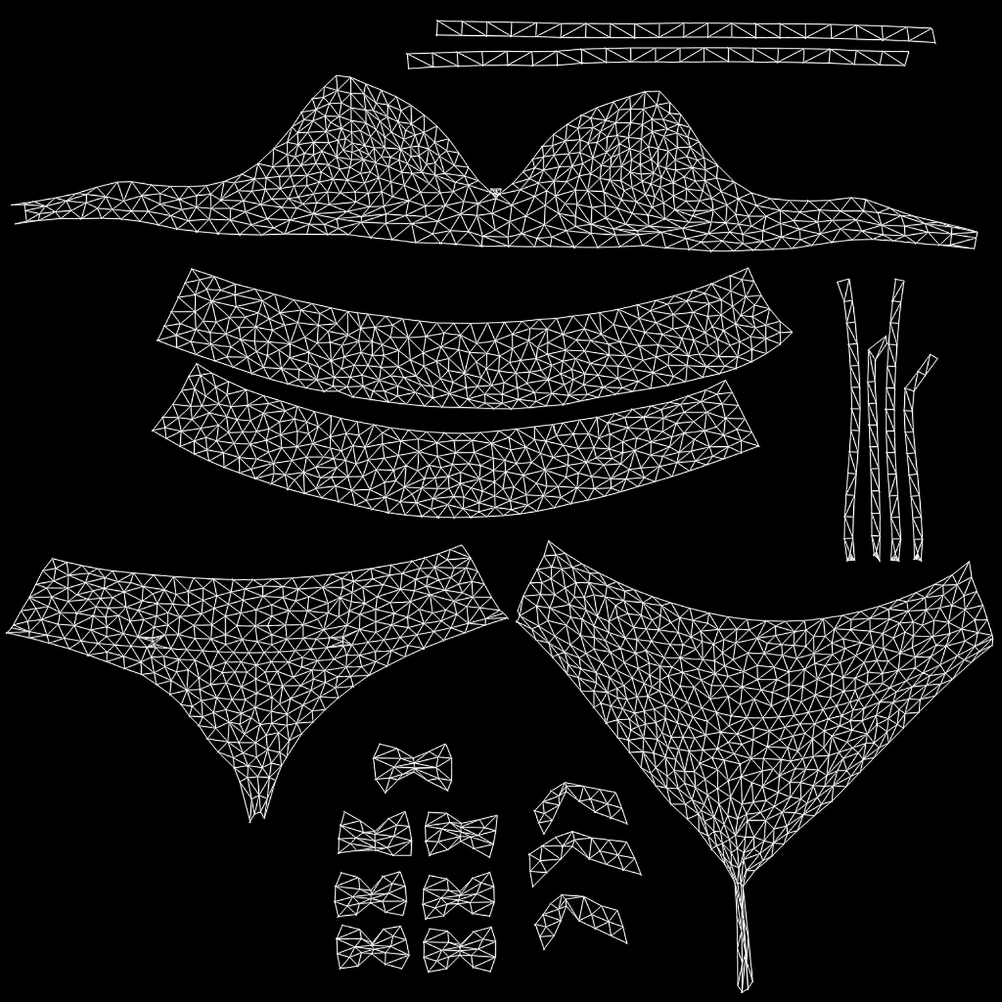 3D model Bra with Ruffled Garter Panties VR / AR / low-poly | CGTrader