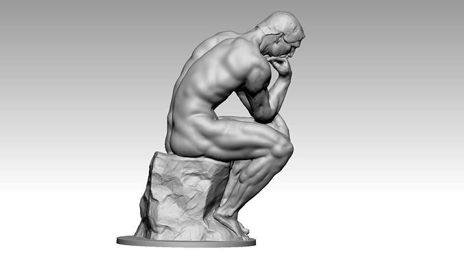 thinker man 3d print model 3D model 3D printable | CGTrader