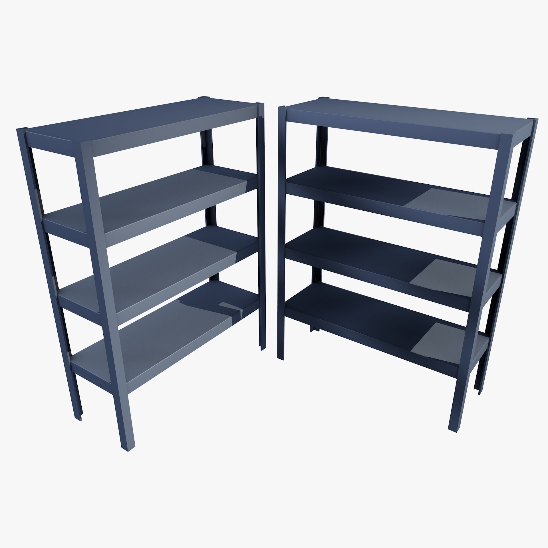 3D model Industrial Rusty Shelf Low Poly Rack VR / AR / low-poly | CGTrader