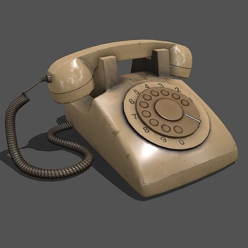 3D model Lowpoly Pbr Vintage Phone VR / AR / low-poly | CGTrader
