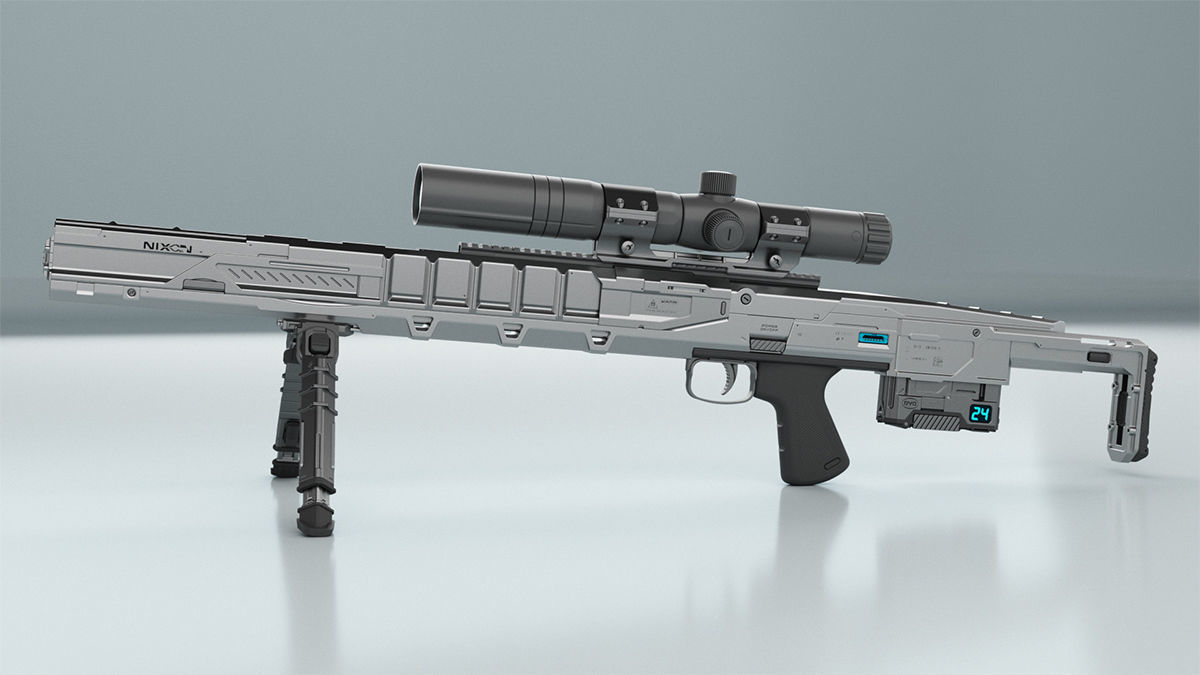sniper rifle - sci fi 3D model | CGTrader