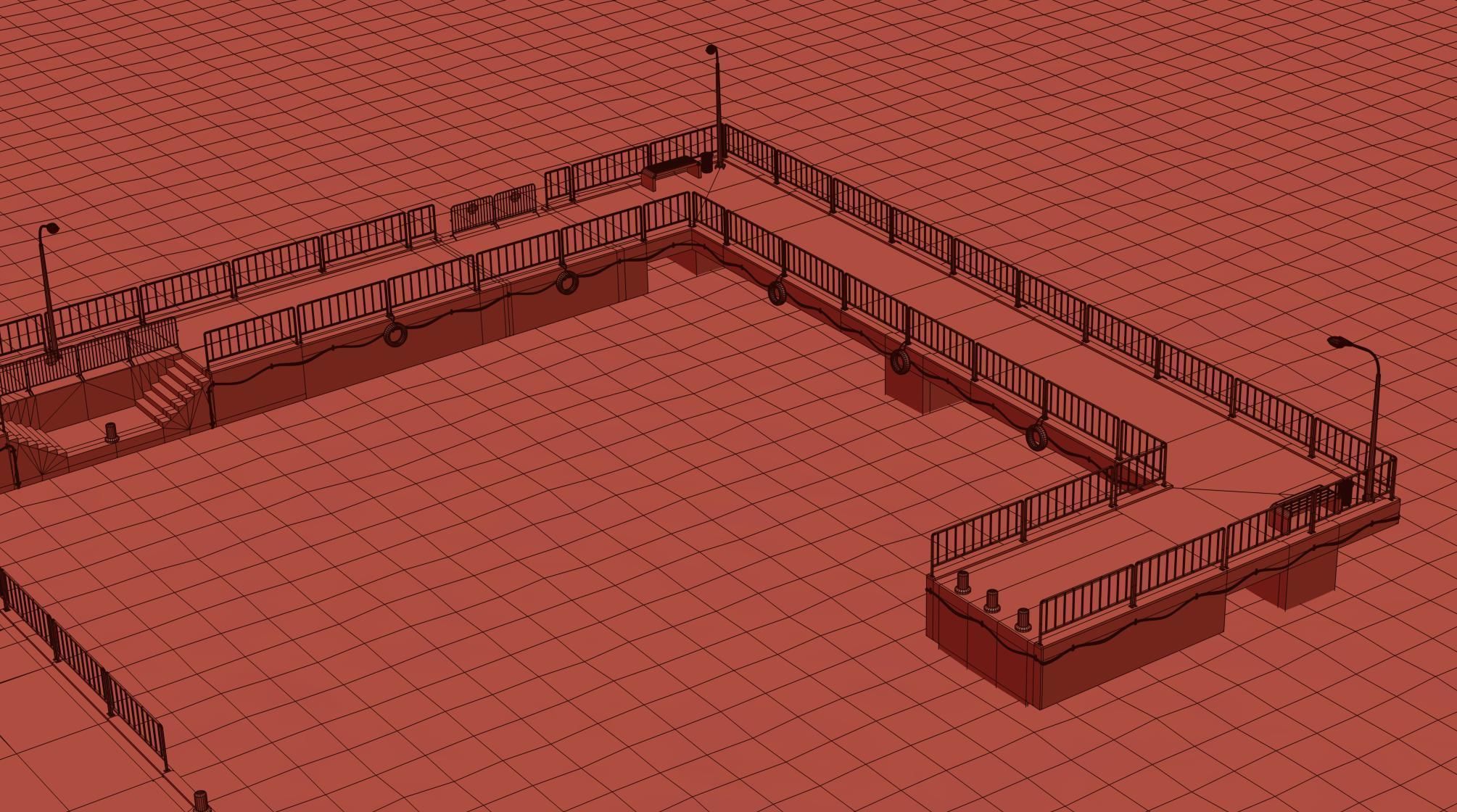 Modular pier 3D model | CGTrader