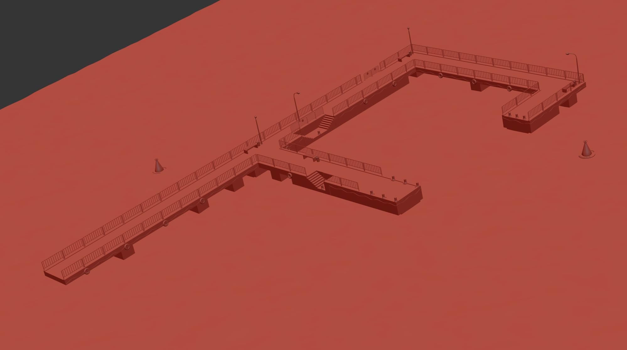 Modular pier 3D model | CGTrader