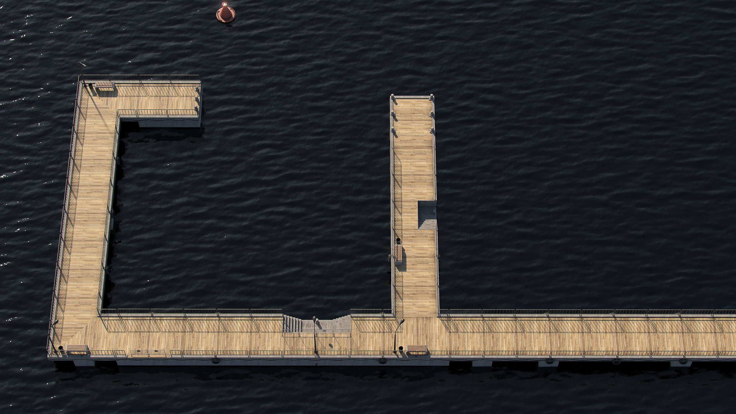 Modular pier 3D model | CGTrader