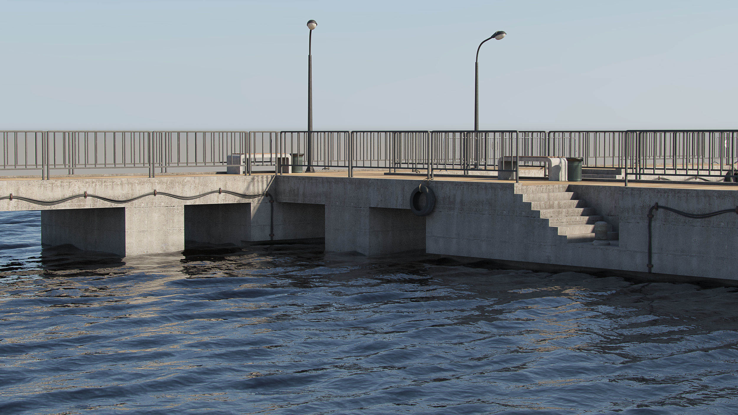 Modular pier 3D model | CGTrader