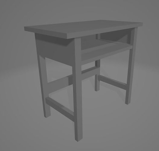 School Table NONTEXTURED 3D model | CGTrader