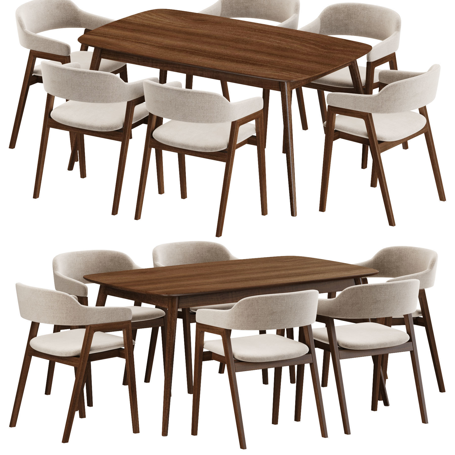 Article Savis Dining Table 3D model | CGTrader