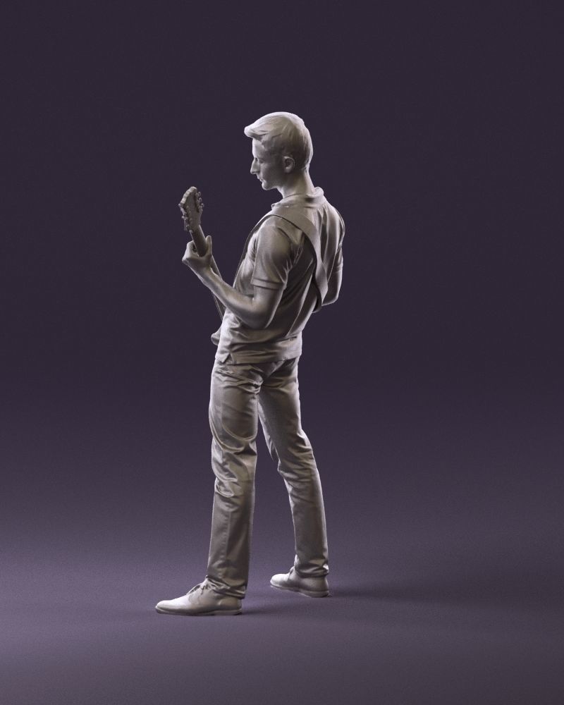 000967 guitarist 3D Print Ready 3D model 3D printable | CGTrader