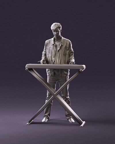 000969 keyboard man in black top3D Print Ready 3D model 3D printable ...