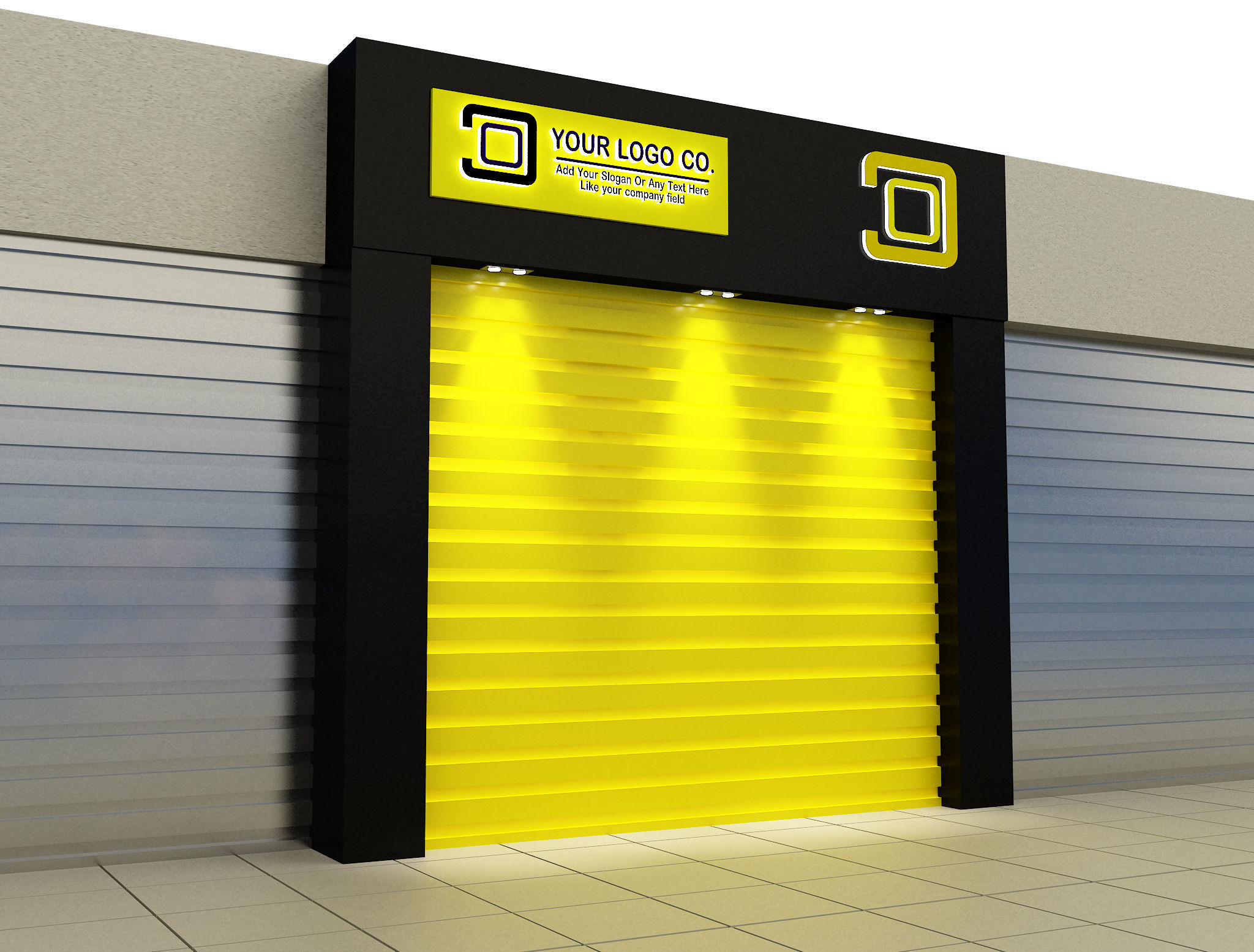 Car service entrance logo sign a607B 3D model | CGTrader