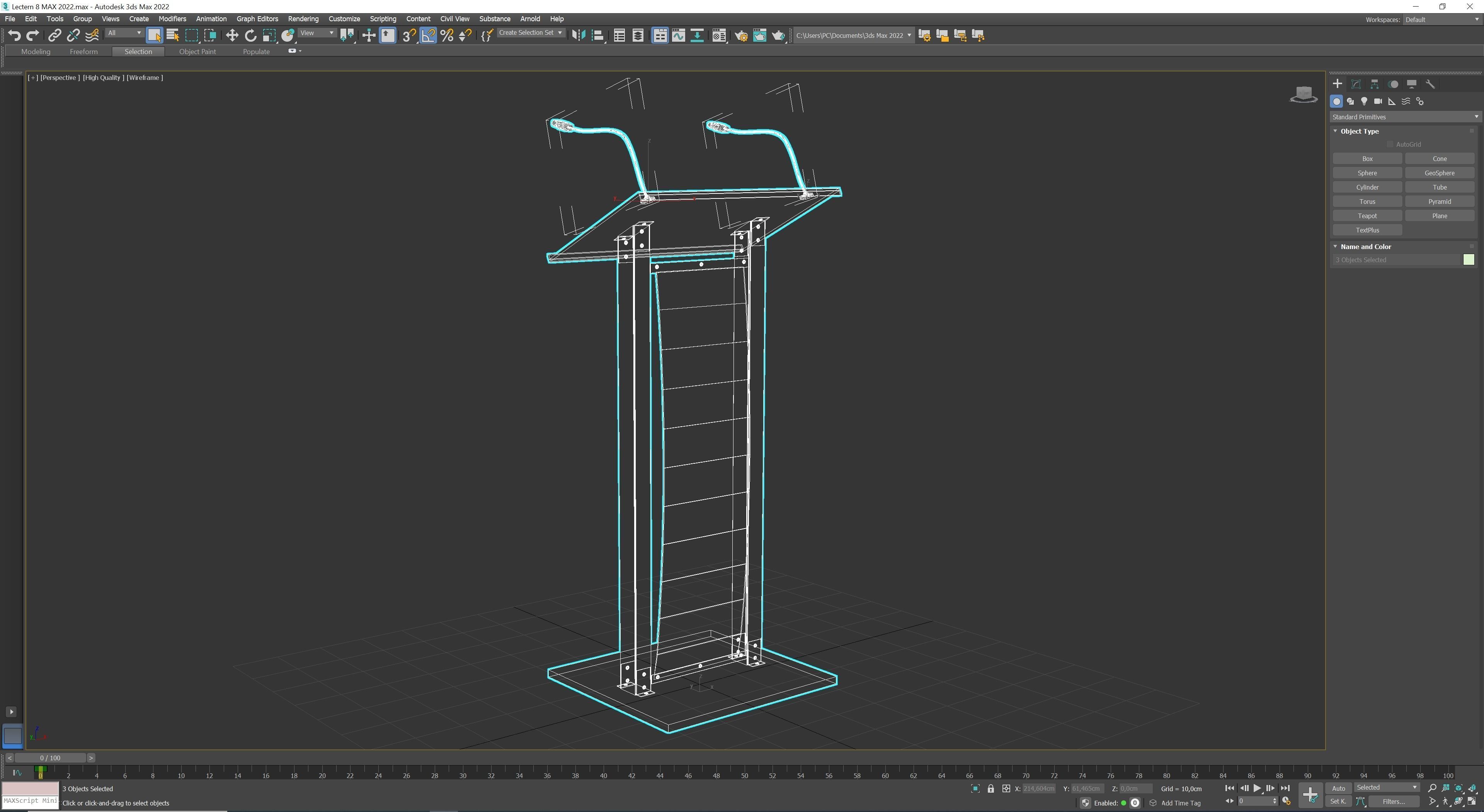 3D model Lectern 8 VR / AR / low-poly | CGTrader
