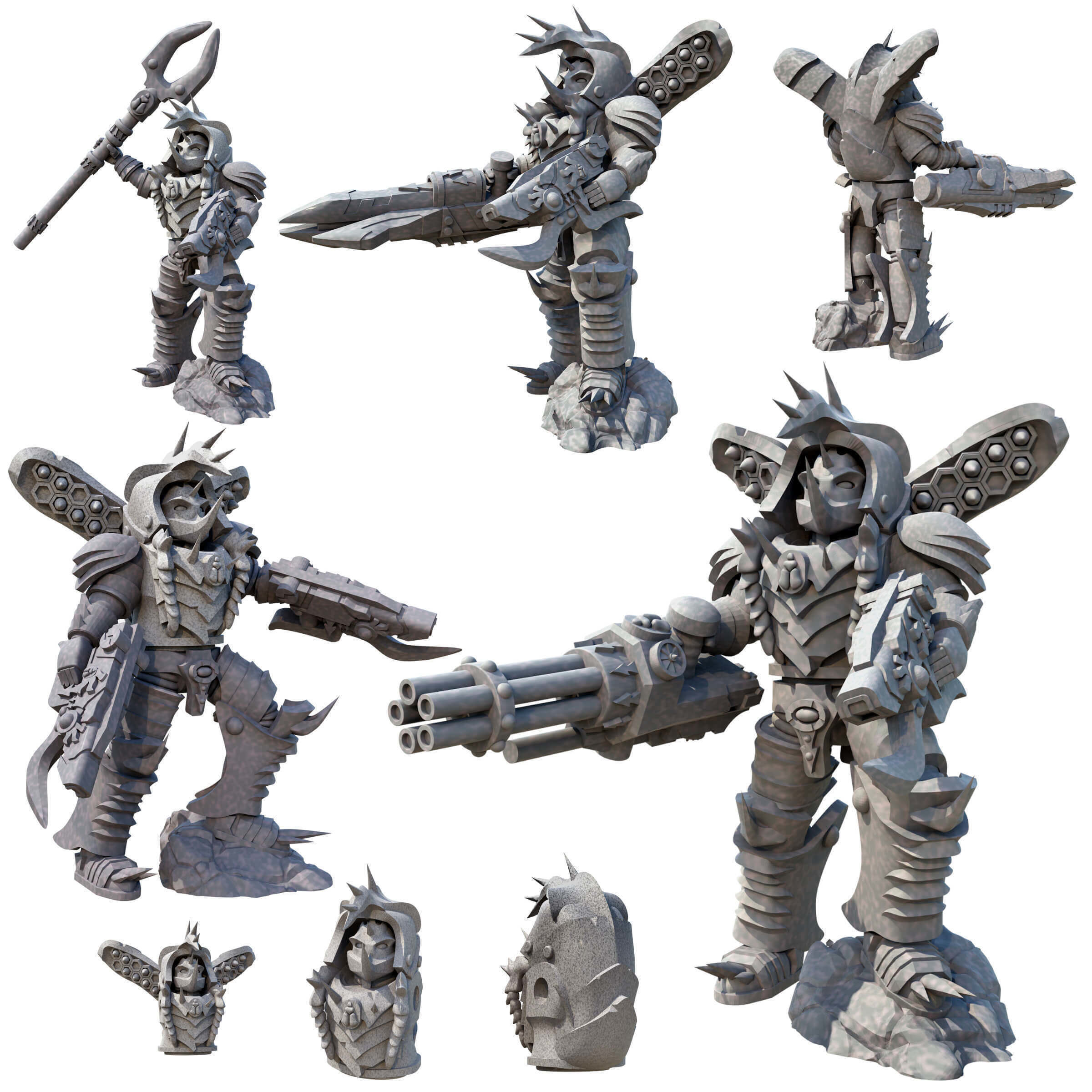 Beetle Occult Terminators With Varied Weapon Options And Poses 3D model ...