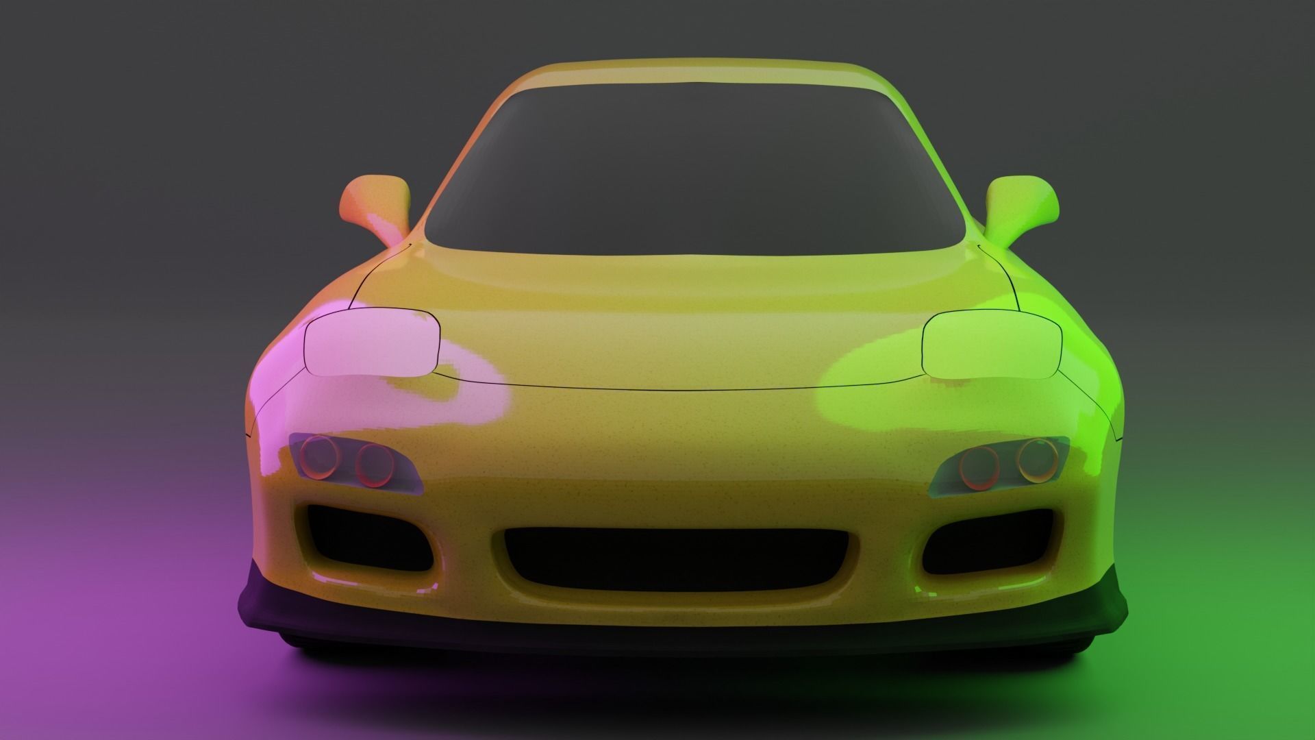 mazda rx7 3D model rigged | CGTrader