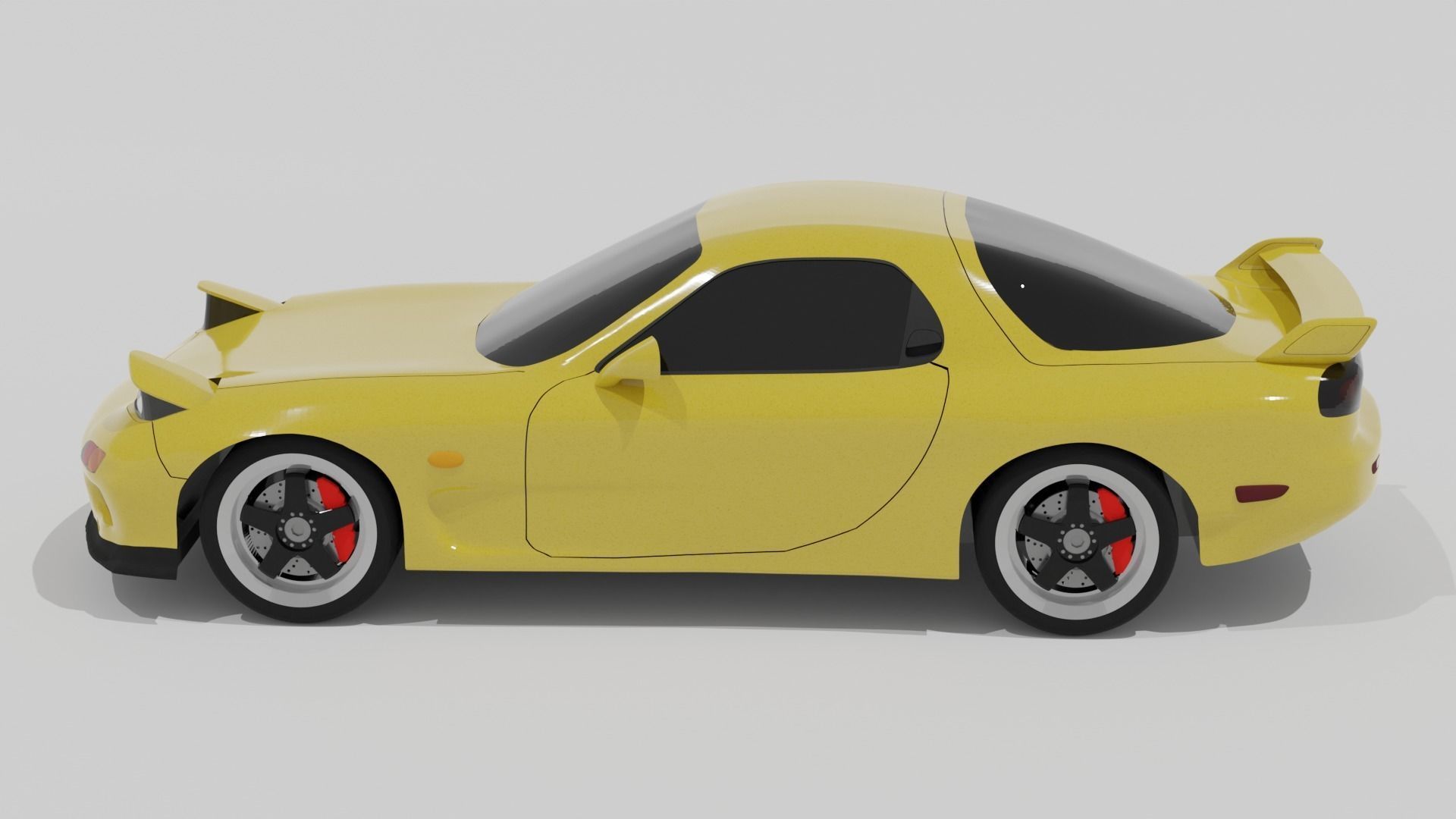 mazda rx7 3D model rigged | CGTrader