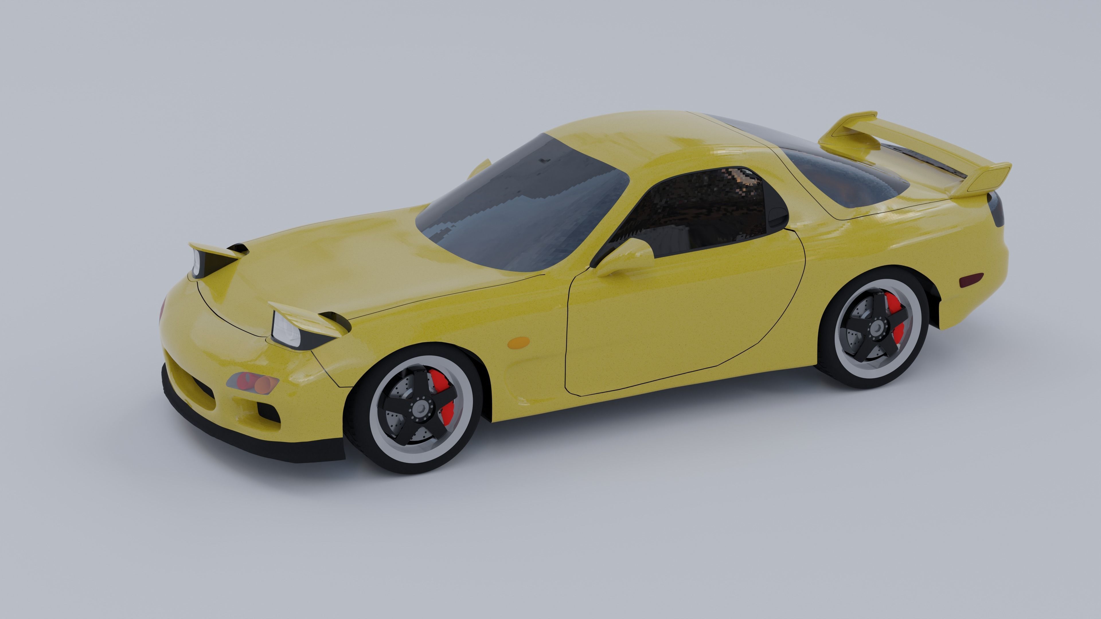 mazda rx7 3D model rigged | CGTrader