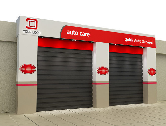 Car service entrance logo sign a615e 3D model | CGTrader