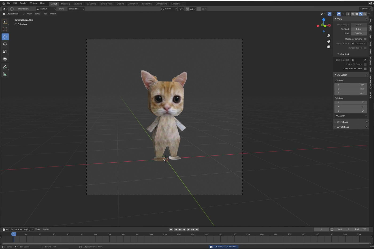 3D model The Cat - Mi gato - meme VR / AR / low-poly | CGTrader