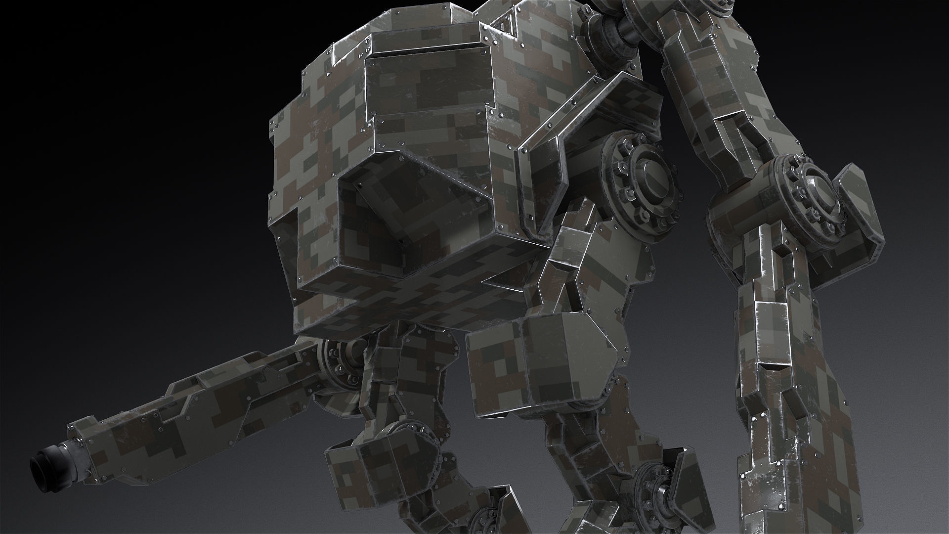 3D model Mech 05 - Defender VR / AR / low-poly | CGTrader