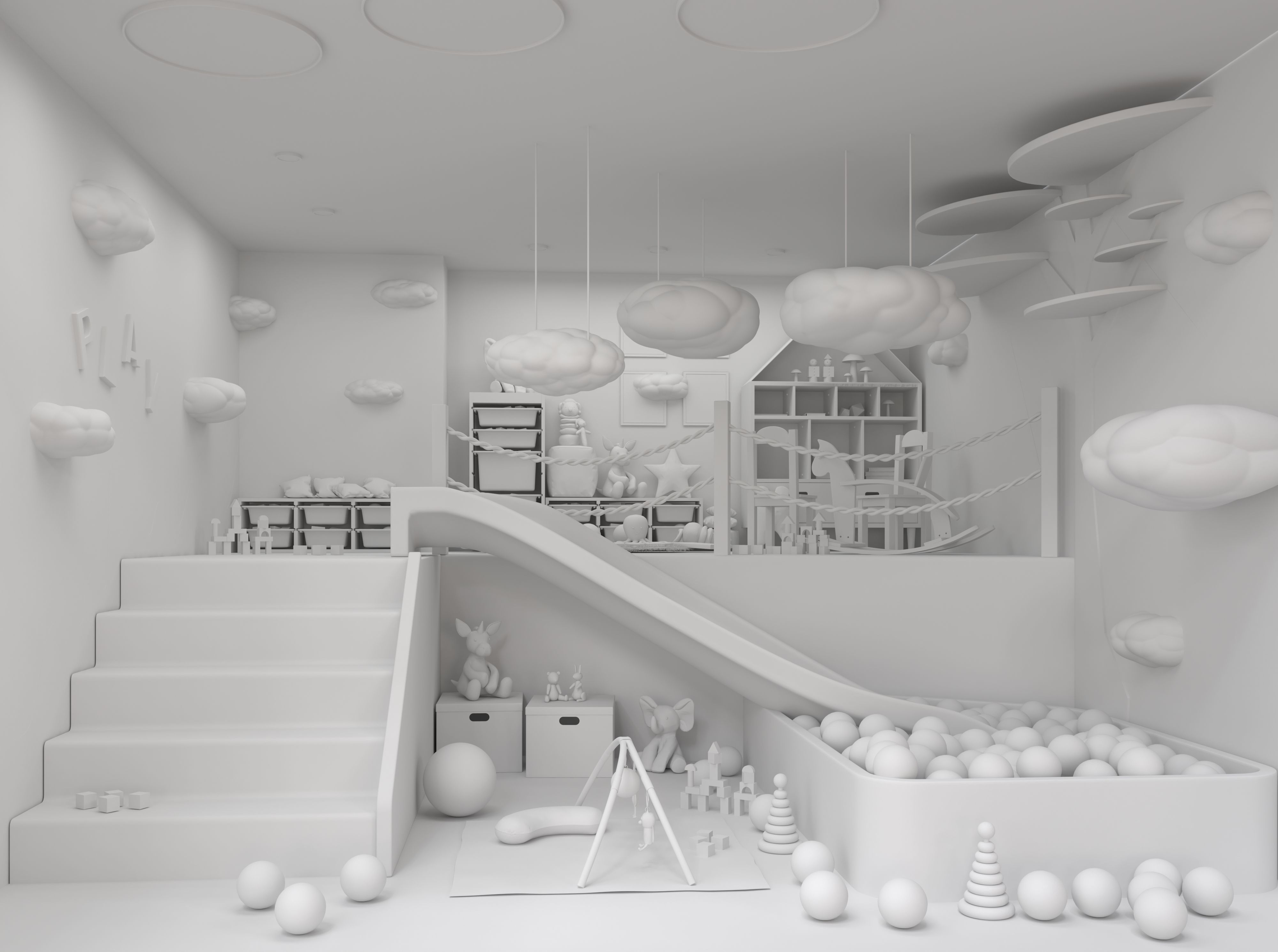 kids play room 3D model | CGTrader