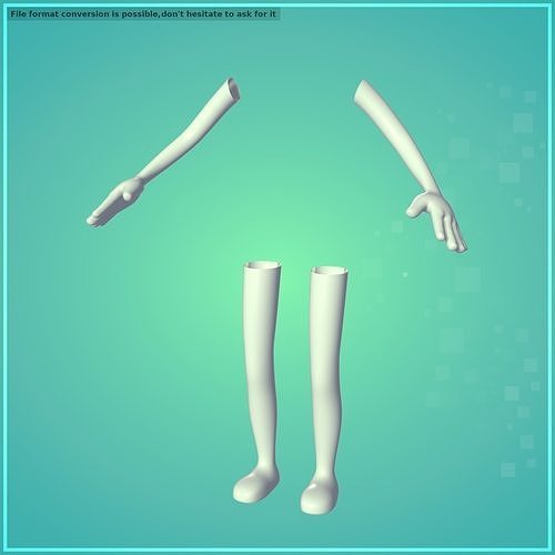 3D model Cartoon Arms and Legs VR / AR / low-poly | CGTrader