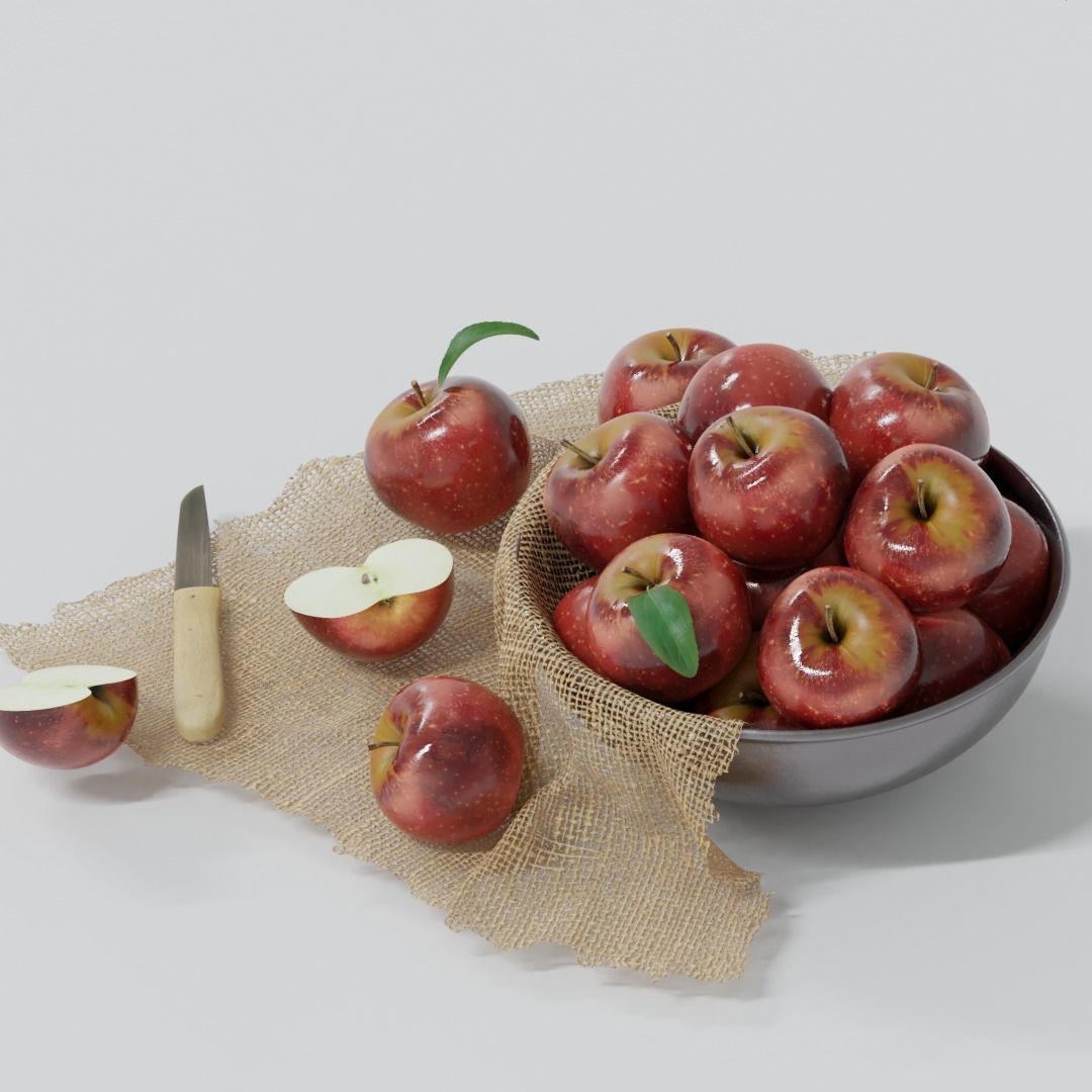 apple bowl 3D model | CGTrader