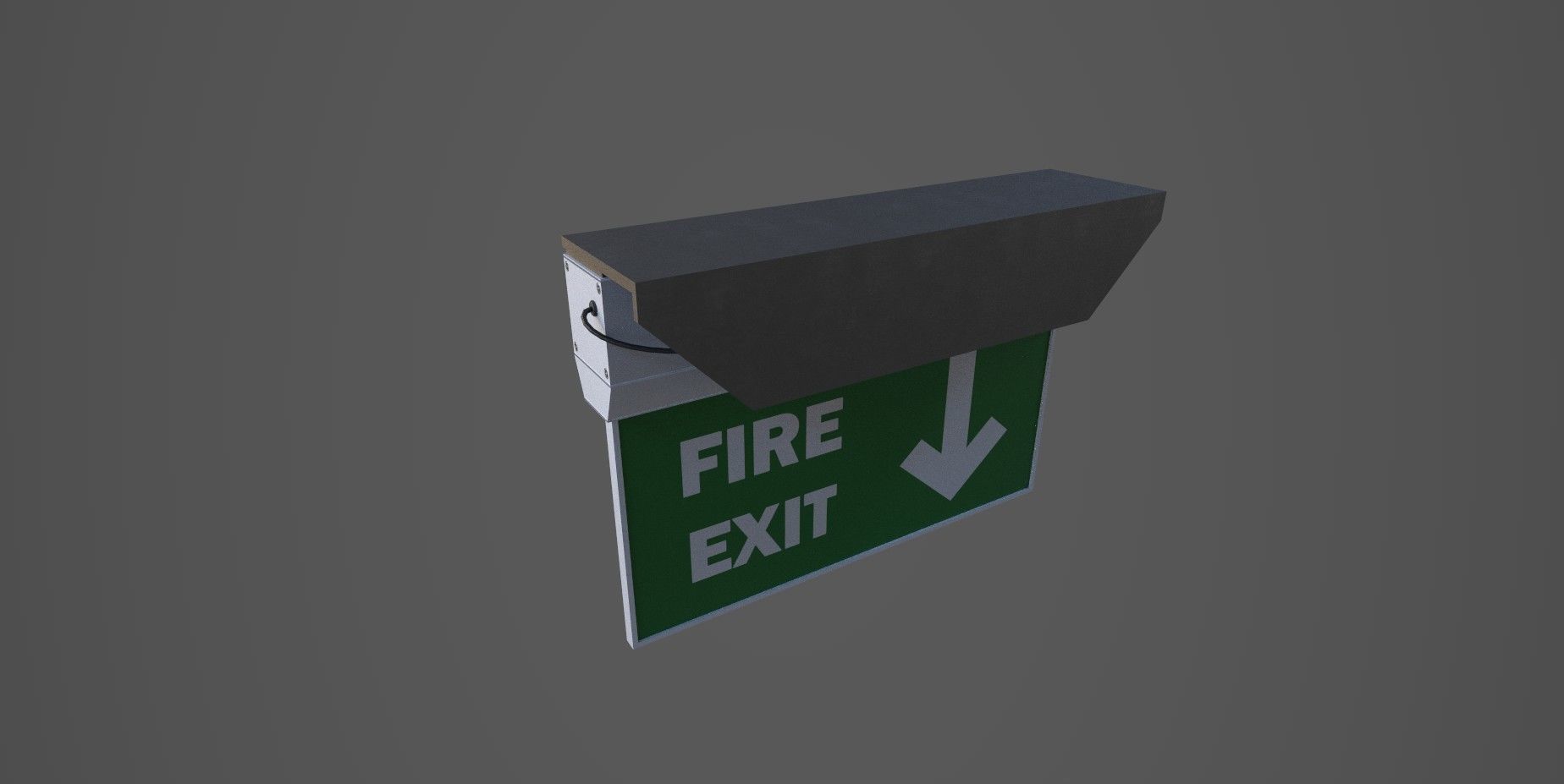3D model Exit Sign VR / AR / low-poly | CGTrader