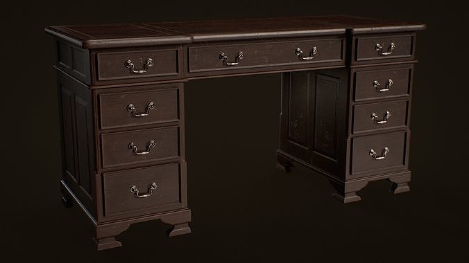 3D model Old Desk - PBR Game Ready VR / AR / low-poly | CGTrader