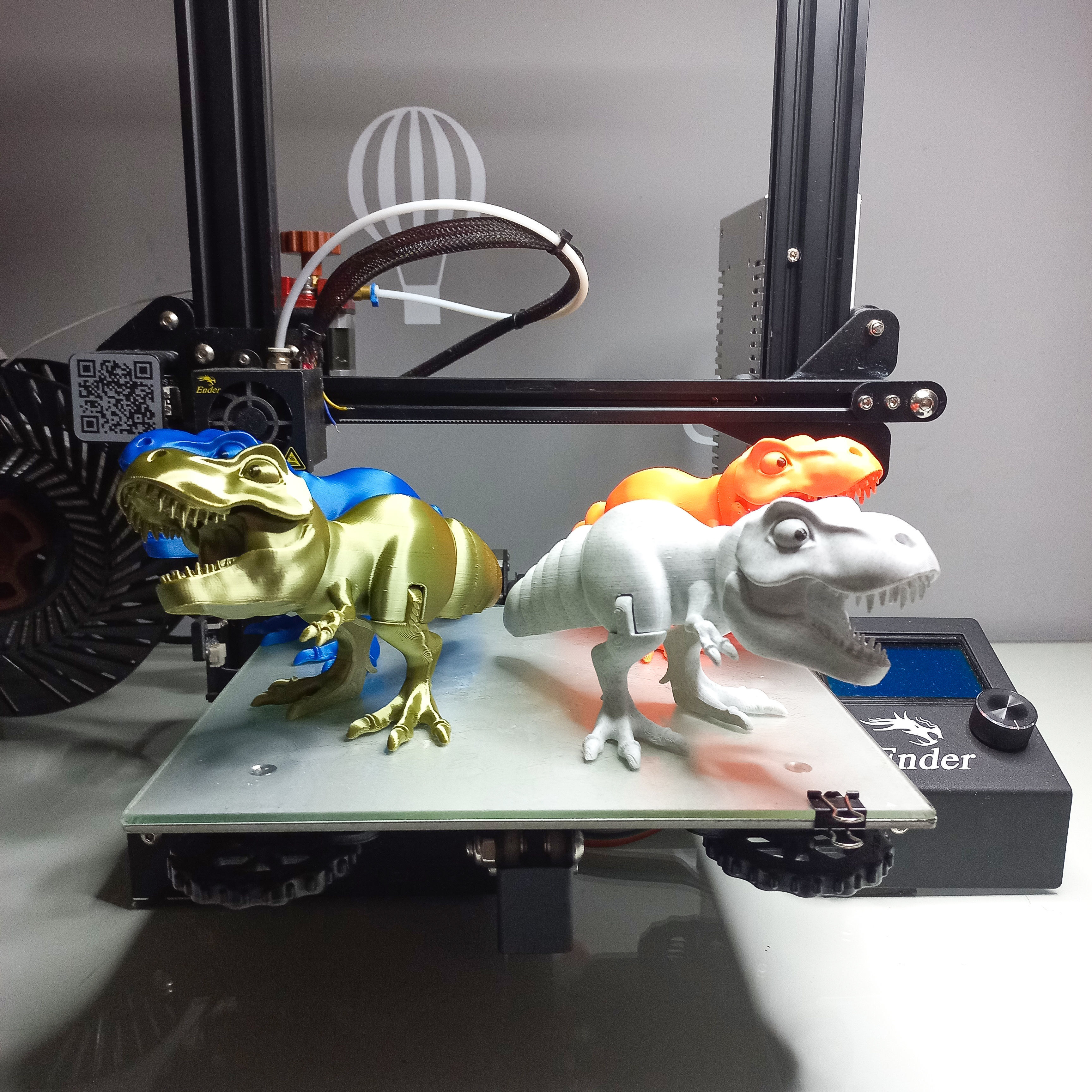 T-REX gold toy 3D model 3D printable | CGTrader