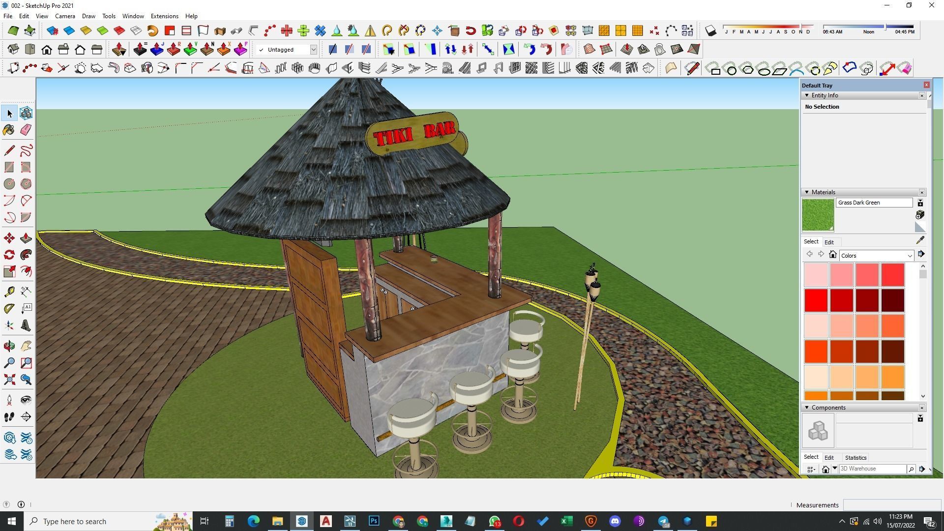 Tiki bar backyard design render in lumion 3D model | CGTrader