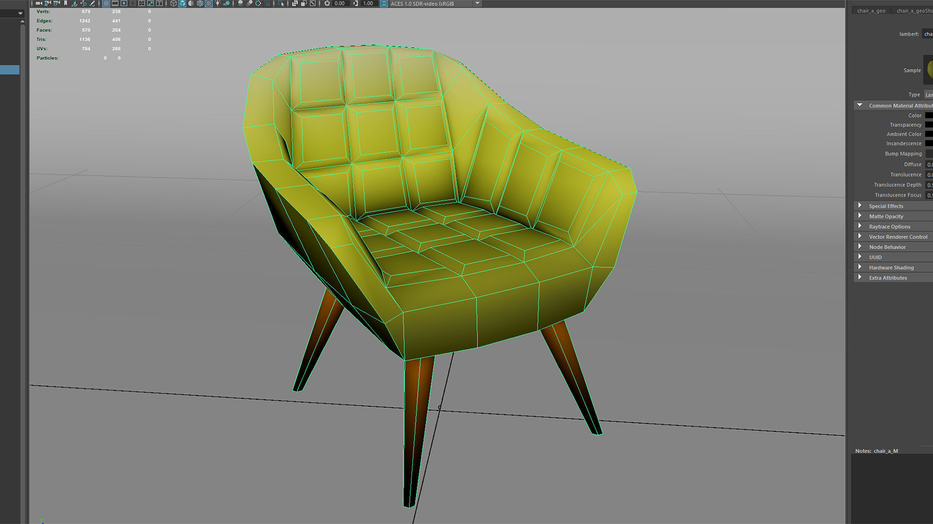 3D model Low poly lounge chair VR / AR / low-poly | CGTrader