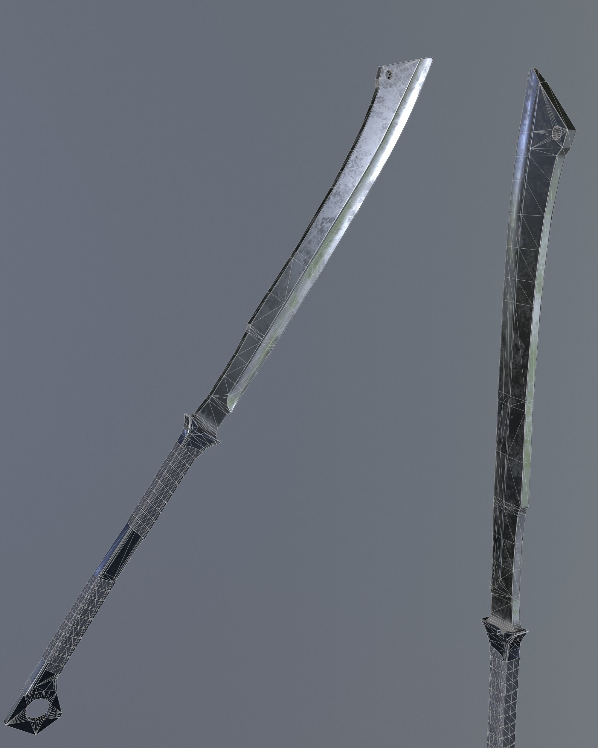 3D model Cleaver Sword Low-Poly Gameready PBR model VR / AR / low-poly ...