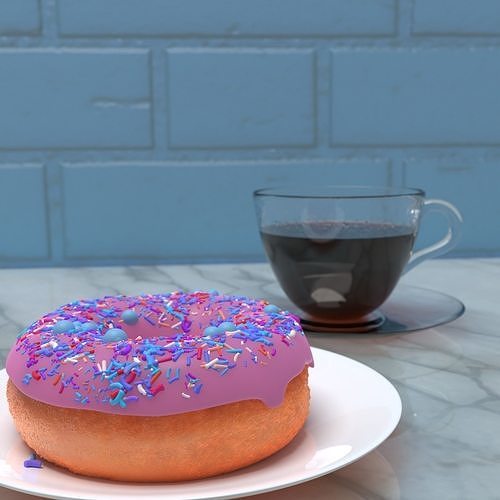 Donut 3D model animated | CGTrader