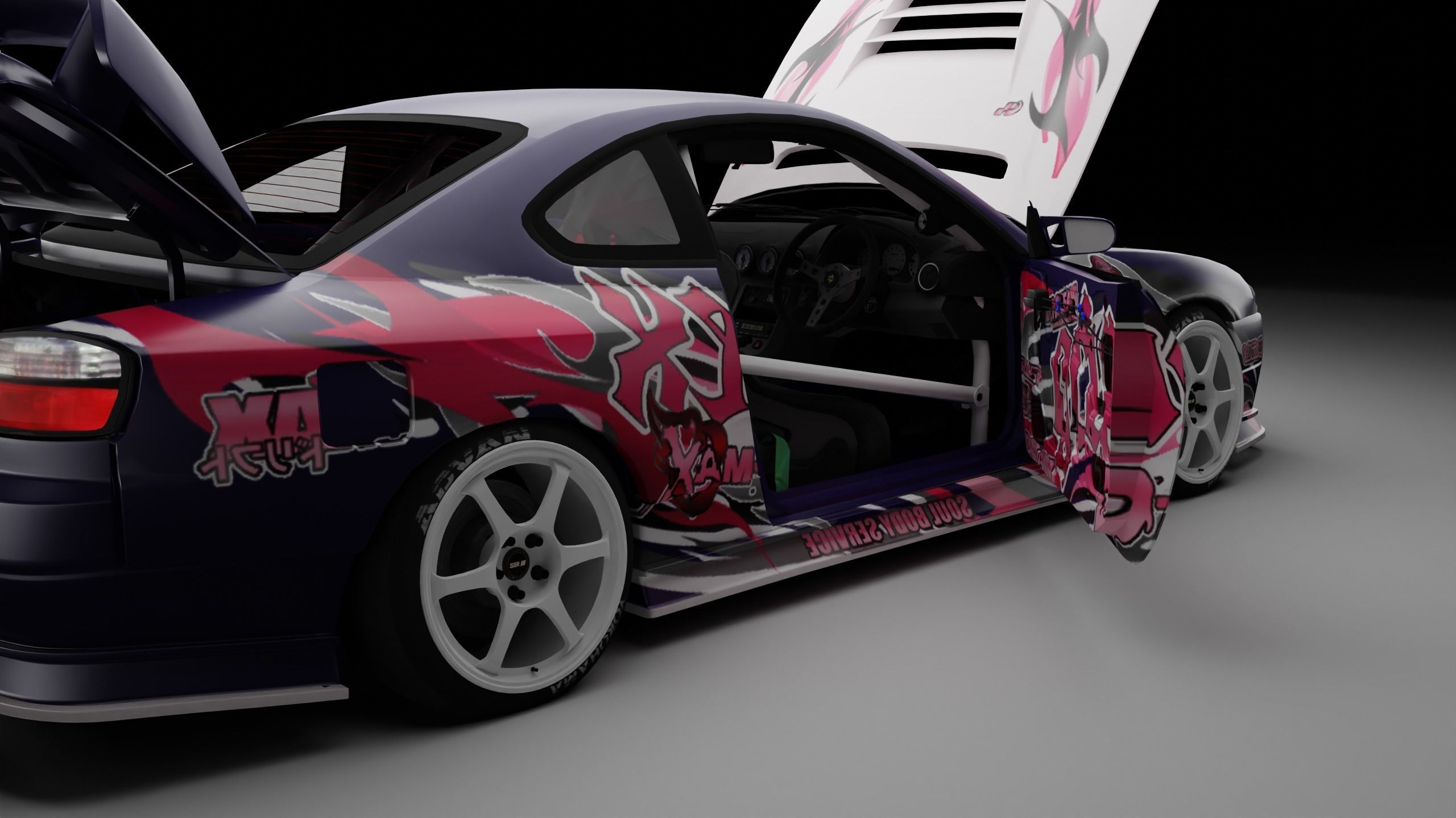 Nissan Silvia S15 Dmax Gripex Garage 3D model animated | CGTrader