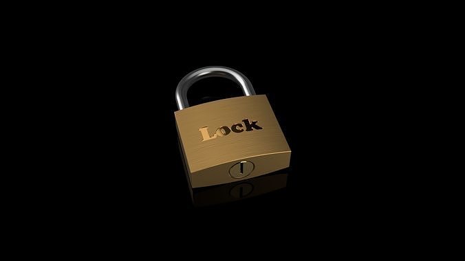 Realistic Looking Padlock with opening function free VR / AR / low-poly ...