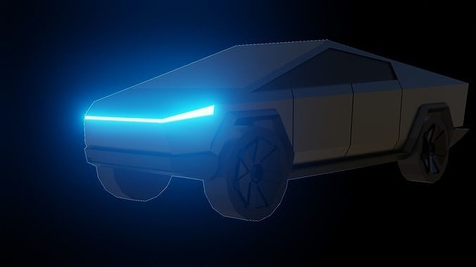3D model Cybertruck Low-poly Eevee VR / AR / low-poly | CGTrader