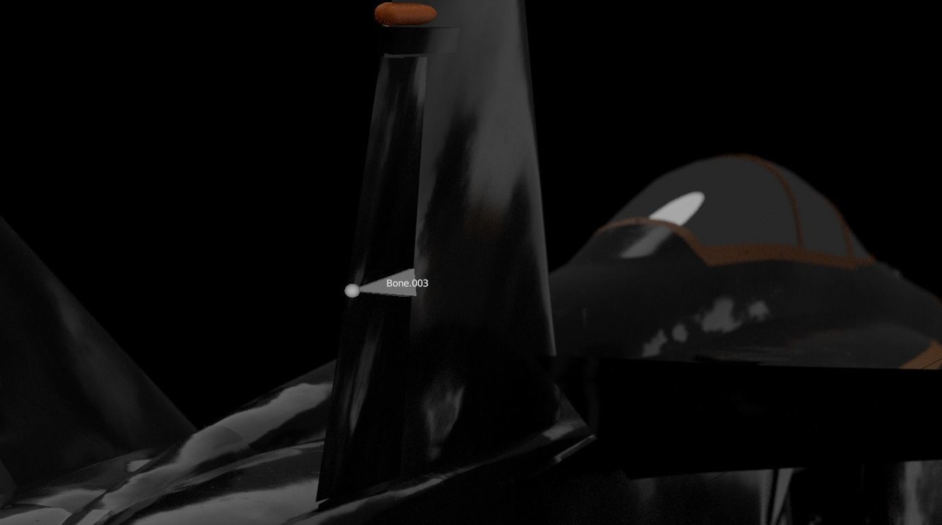 f18 black and gold rigged with procedural textures 3D model animated ...